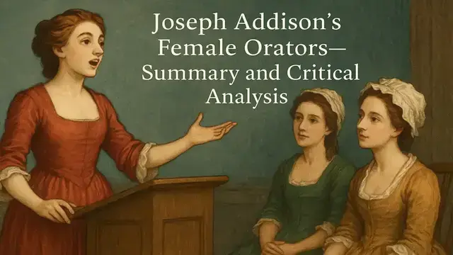 Joseph Addison’s Female Orators—Summary And Critical Analysis