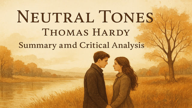 Neutral Tones By Thomas Hardy, Summary And Critical Analysis